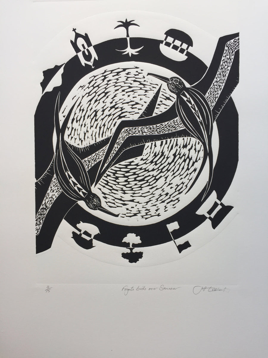 Frigate Birds over Samoa – Jeff Lockhart Pasifika Artist